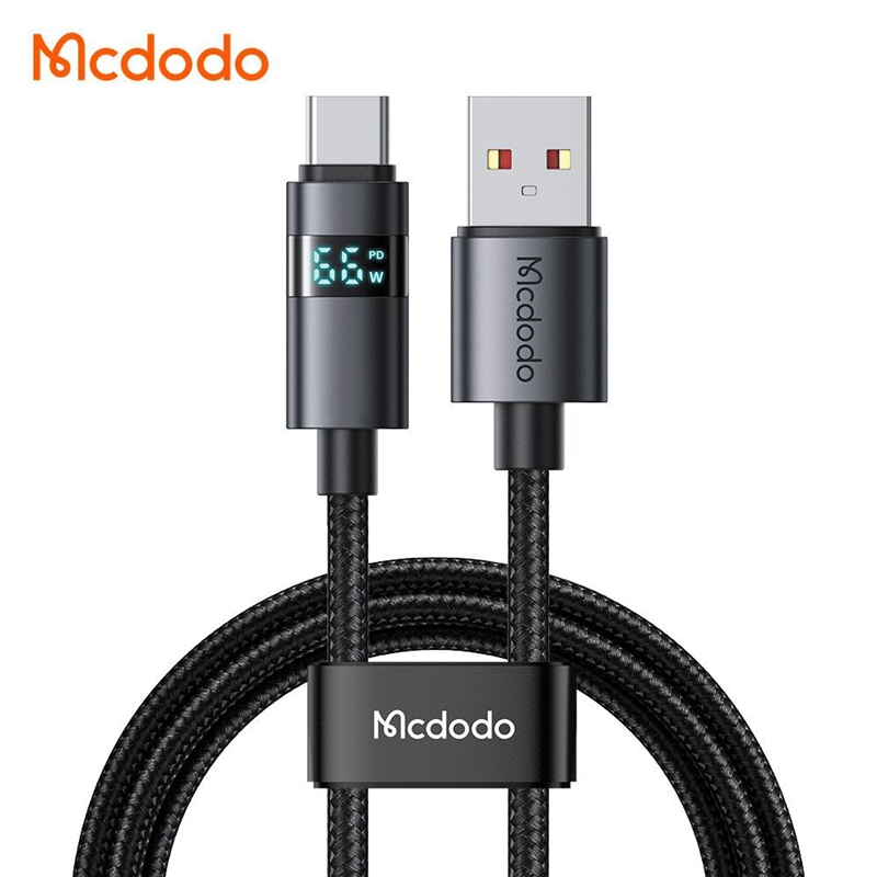 کابل تایپ سی 66 وات با نمایشگر مک دودو Mcdodo 6A Type-C USB Data Cable ...